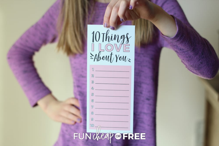 10 Things I Love About You! + FREE Printable – Life On A New Page ...